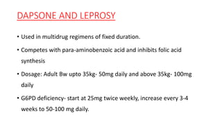 DAPSONE drug uses, mechanism and review dermatology | PPTX