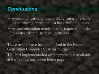 Design of a secure "Token Passing" protocol | PPT