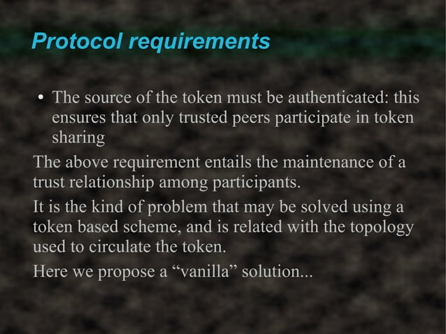 Design Of A Secure Token Passing Protocol Ppt