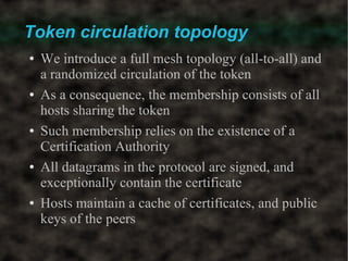 Design of a secure "Token Passing" protocol | PPT