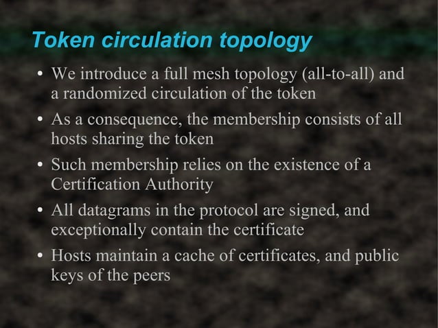 Design Of A Secure Token Passing Protocol Ppt