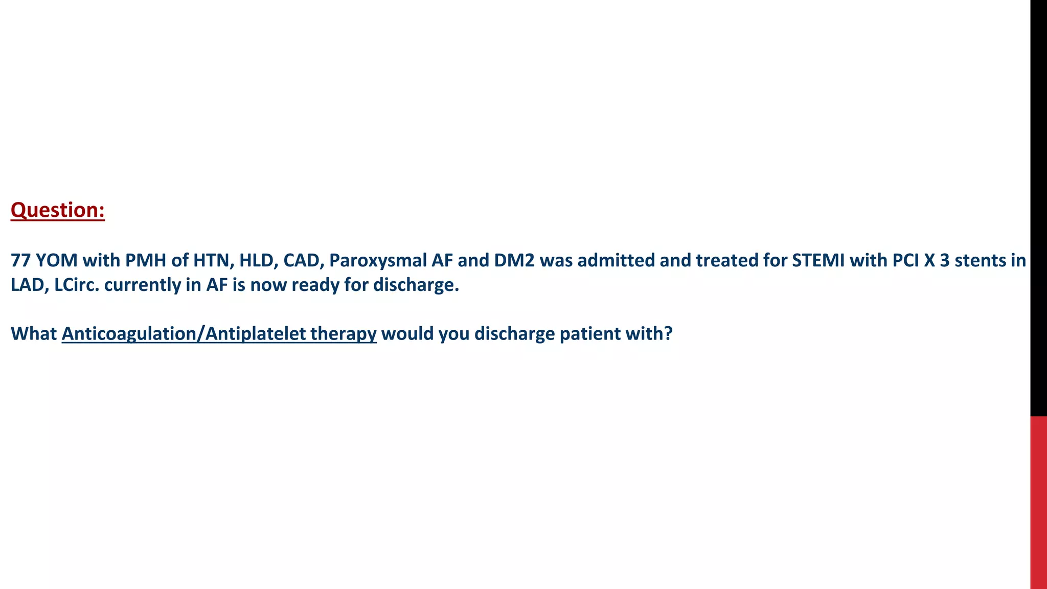 Dapt vs triple therapy, jacc | PPT