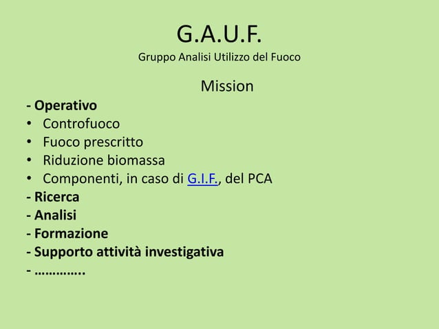 REAS 2015 - GAUF Corpo Forestale e Vigilanza Ambientale | PPT