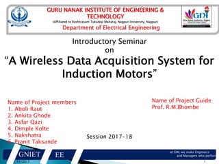 A Wireless Data Acquisition System for Induction Motors | PPT