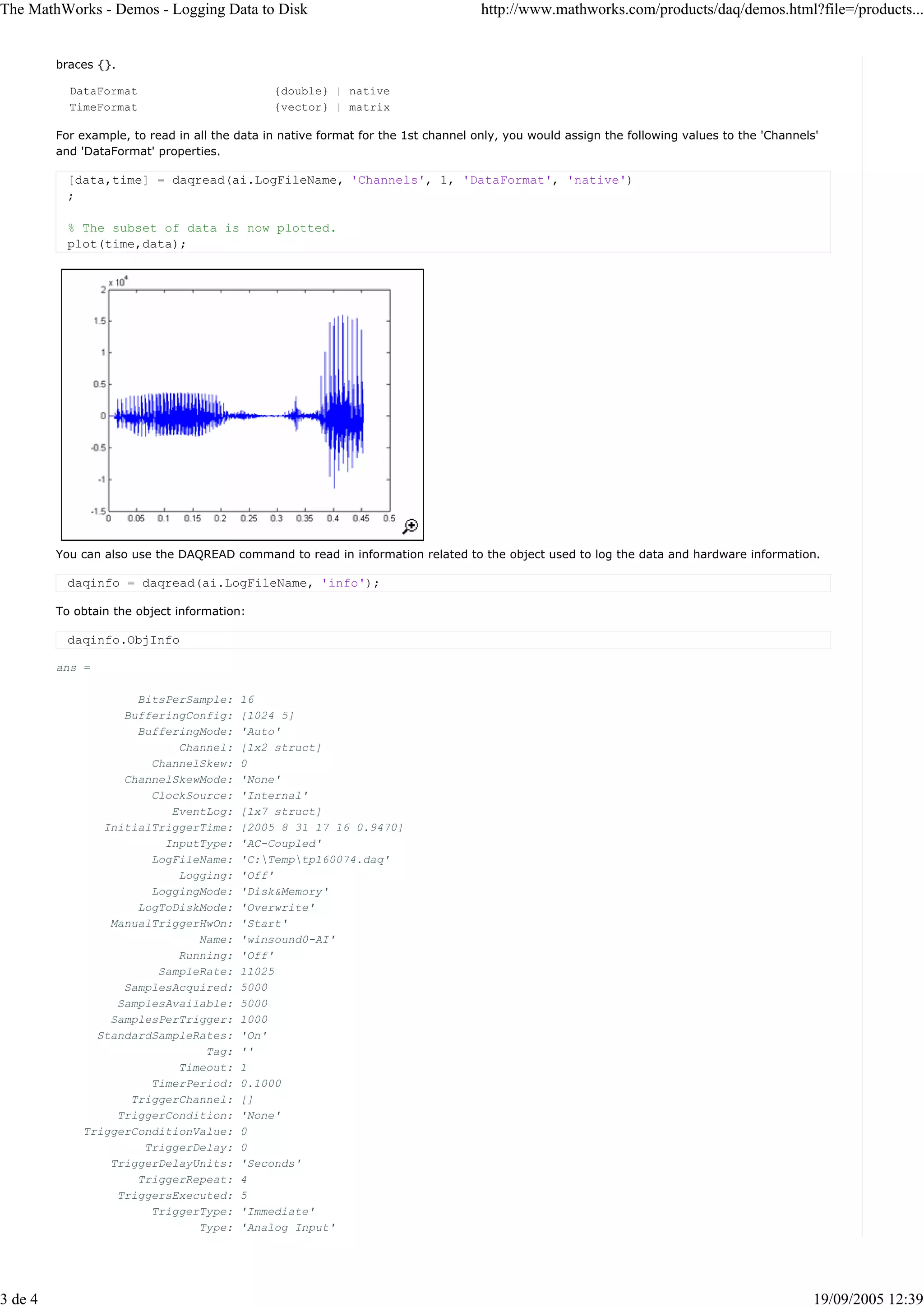 Daq toolbox examples_matlab | PDF