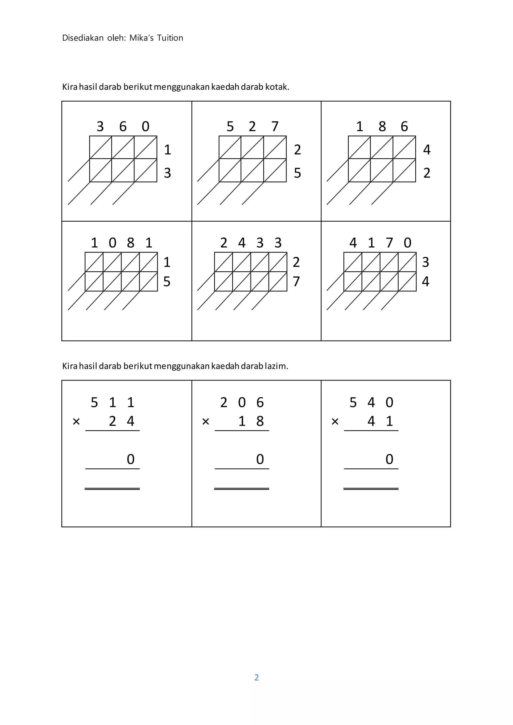 Matematik tahun 4 - Darab | DOCX