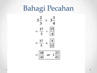 Darab & Bahagi Pecahan | PPTX