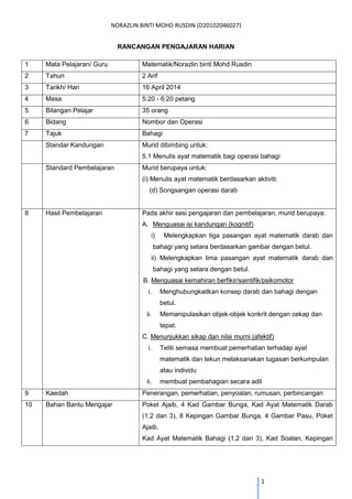 Bahagi Tahun - RPH 5 | PDF