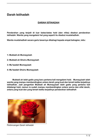Darah Istihadah | PDF