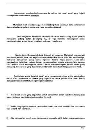 Darah Istihadah | PDF