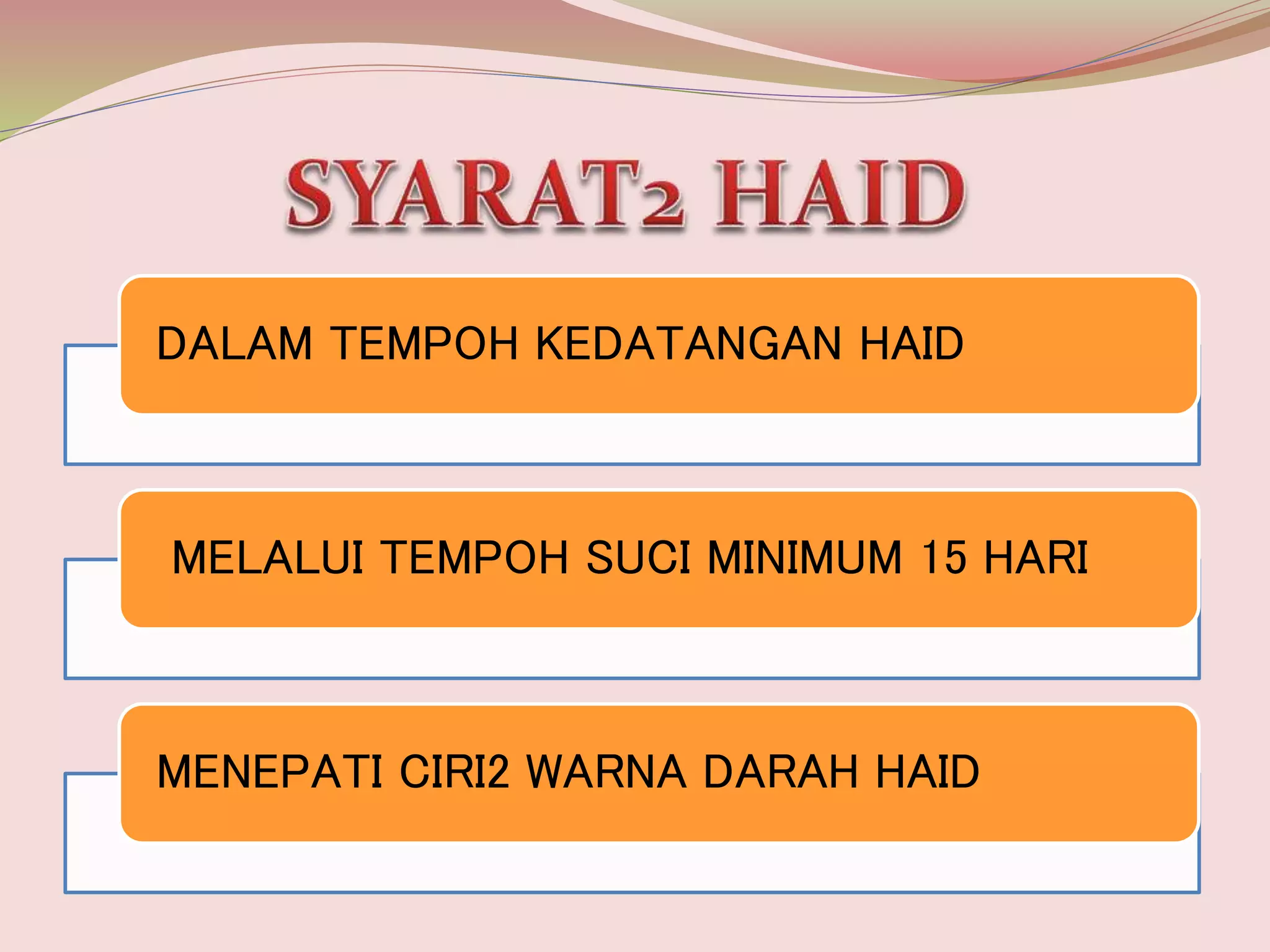 Darah wanita haid nifas istihadhah | PPTX