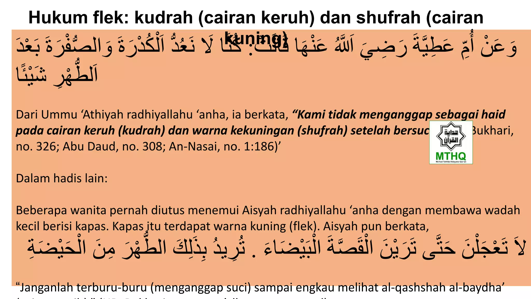 Darah Wanita; Haid, istihadhoh, Nifas.pptx