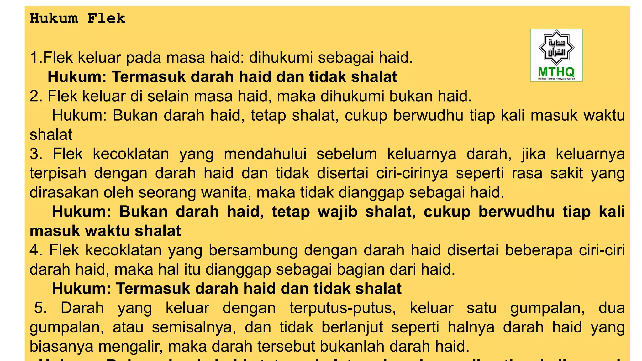 Darah Wanita; Haid, istihadhoh, Nifas.pptx