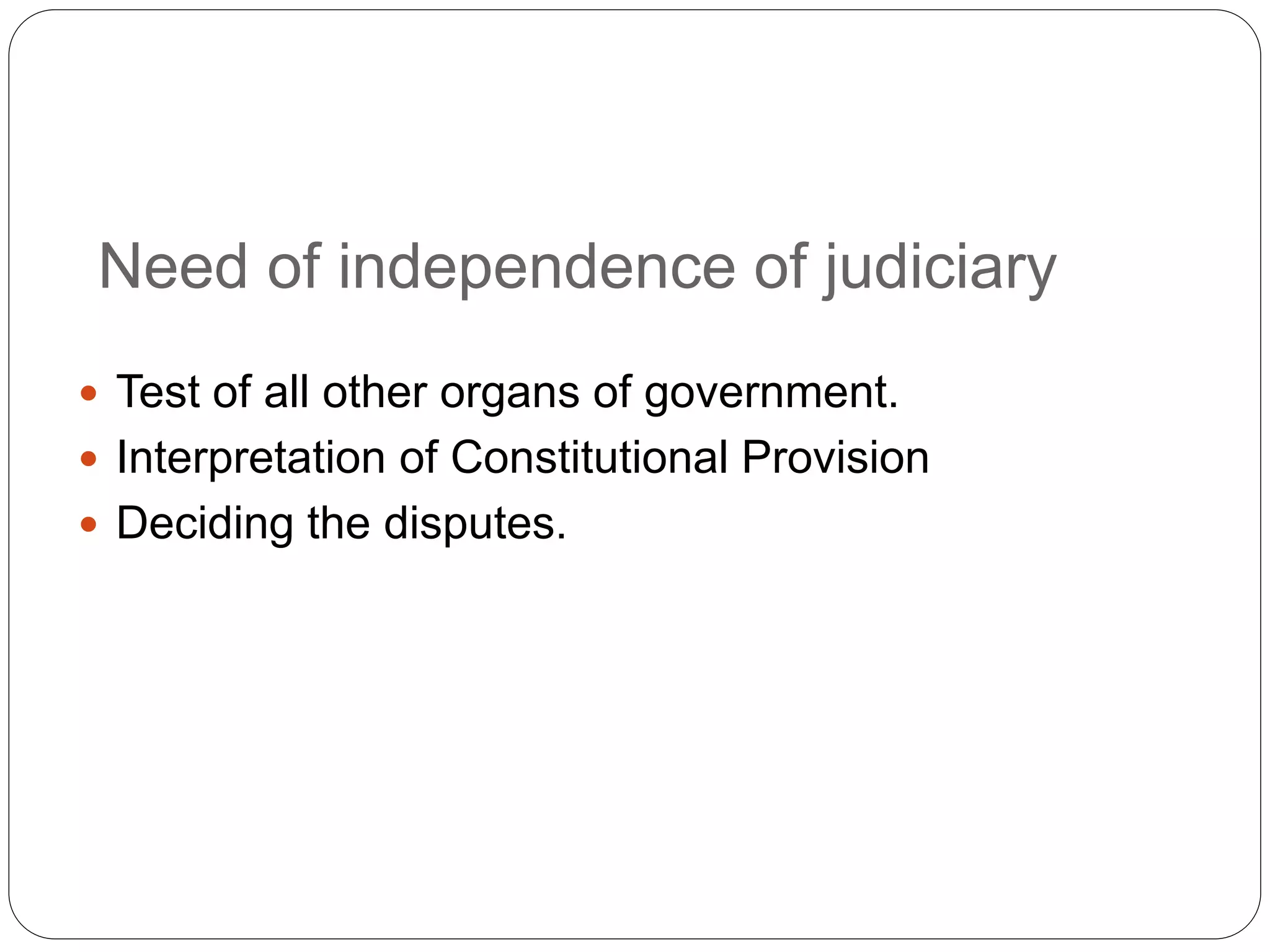 Independence of Judiciary | PPTX