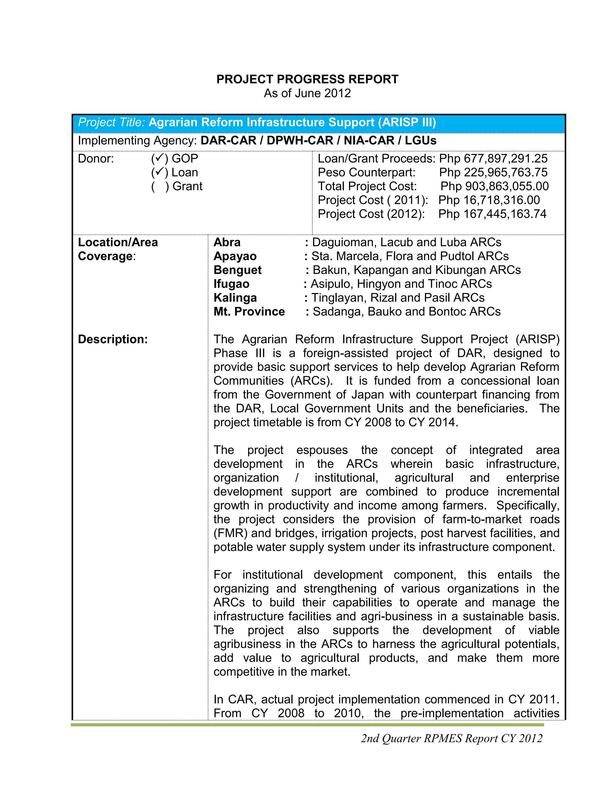 Dar arisp iii 2nd qtr_f | PDF
