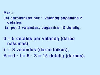 Darbo uždaviniai | PPT