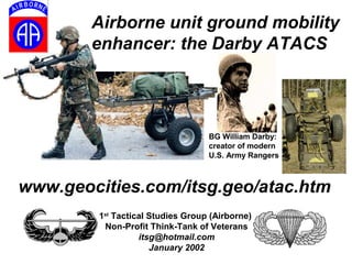 Darby All-Terrain, All-Purpose Cart/Sled (ATACS) | PPT | Arms ...