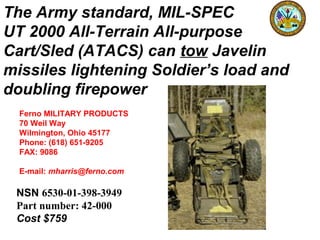 Darby All-Terrain, All-Purpose Cart/Sled (ATACS) | PPT | Arms ...