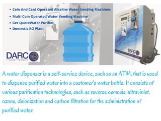 Drinking water machine manufacture in Maharashtra | PPT