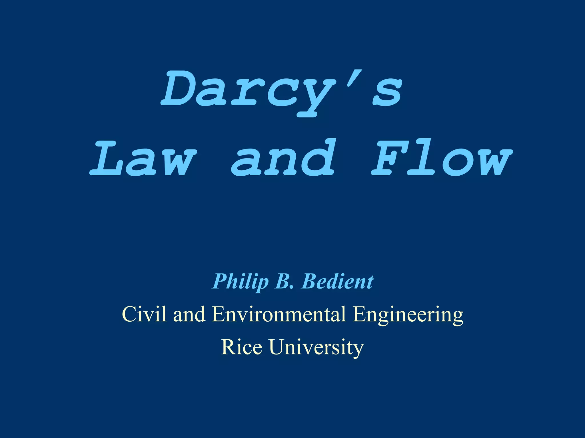 Darcy´s law | PPT
