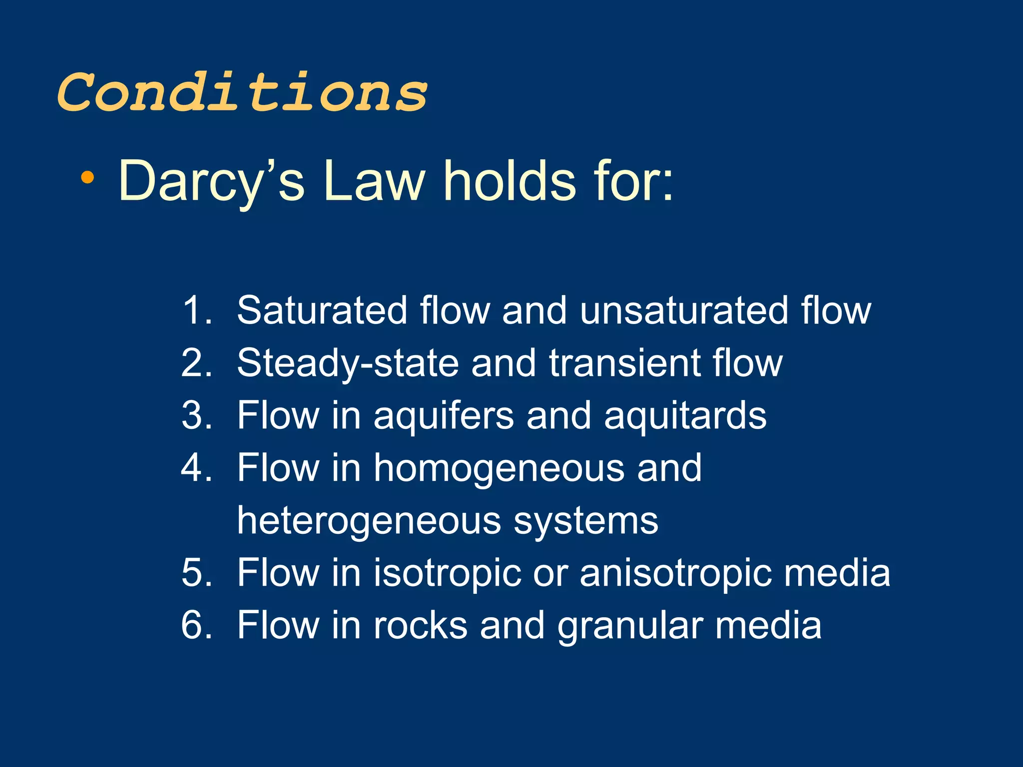 Darcy´s law | PPT