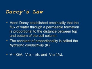 Darcy´s law | PPT