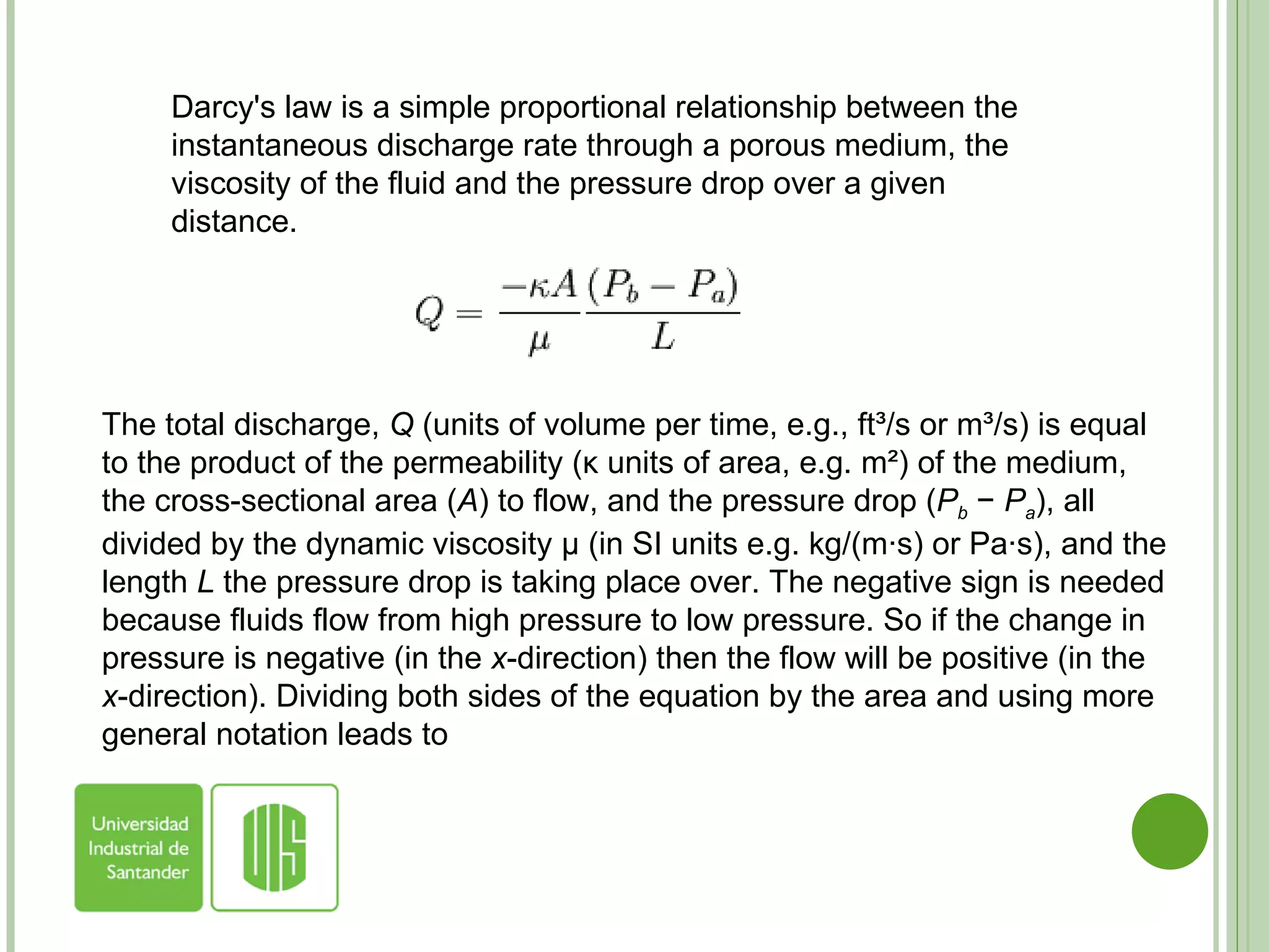 Darcy´s law | PPT