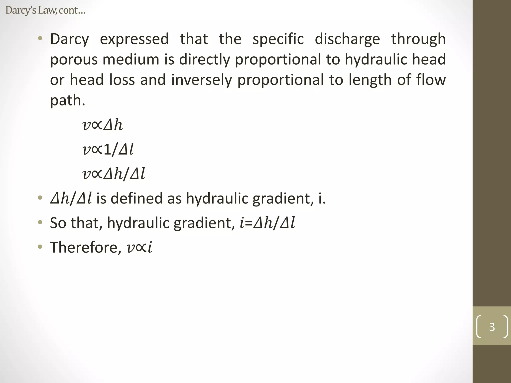 Darcy’s law | PPTX