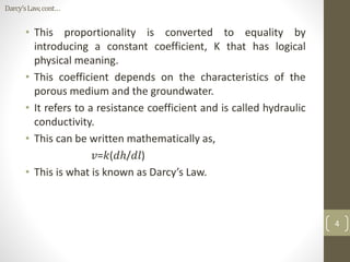 Darcy’s law | PPTX