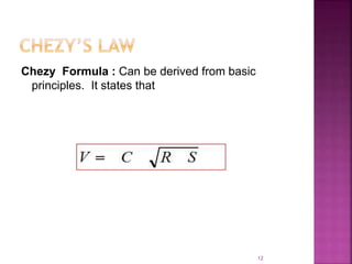 Darcy’s law & chezy’s law | PPTX