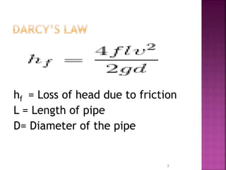 Darcy’s law & chezy’s law | PPTX