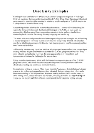Dare Essay Examples. 010 Dare Essay Winners Maxresdefault Thatsnotus | PDF