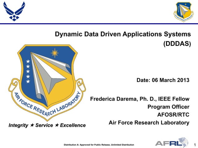 Darema Dynamic Data Driven Applications Systems Dddas Spring Review 2013 Ppt