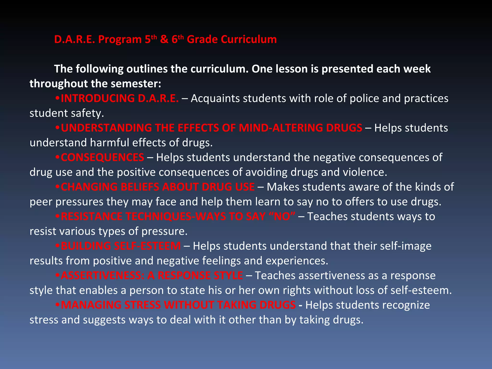 Dare program presentation | PPT