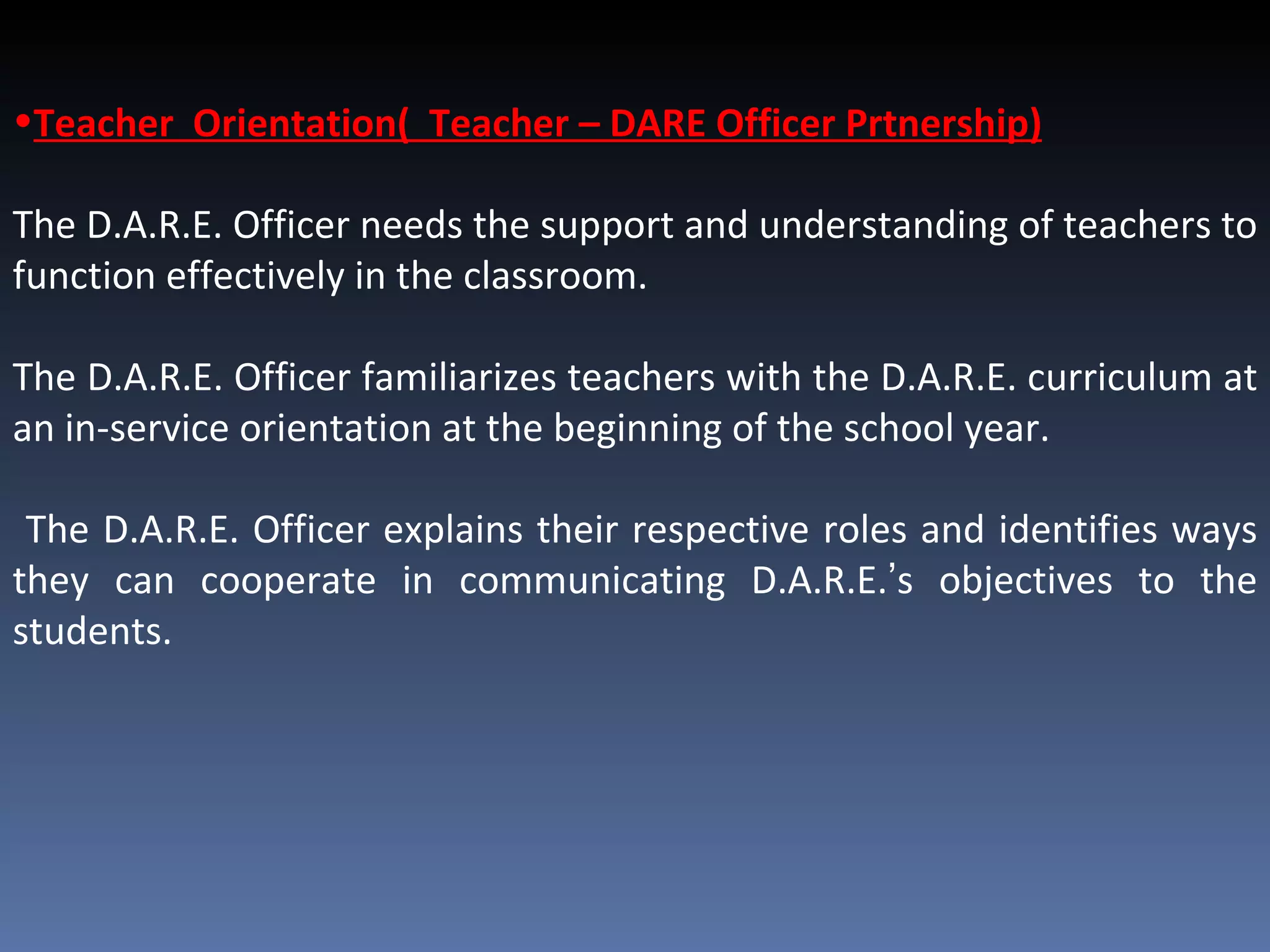 Dare program presentation | PPT