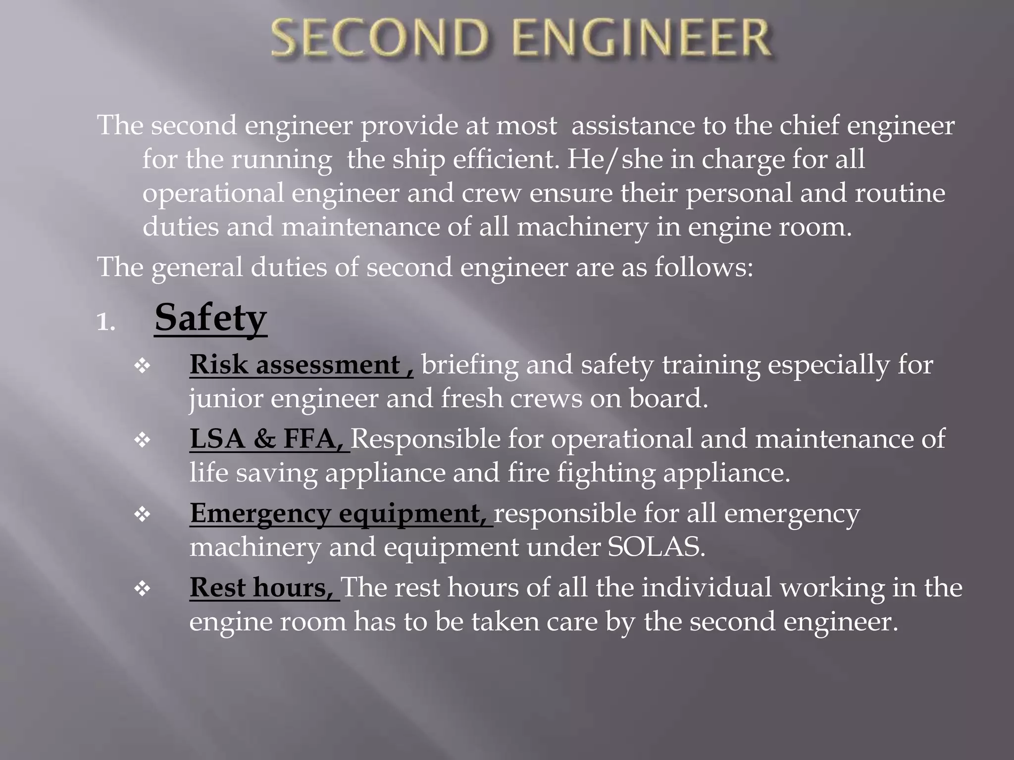 Marine engineering department | PPTX