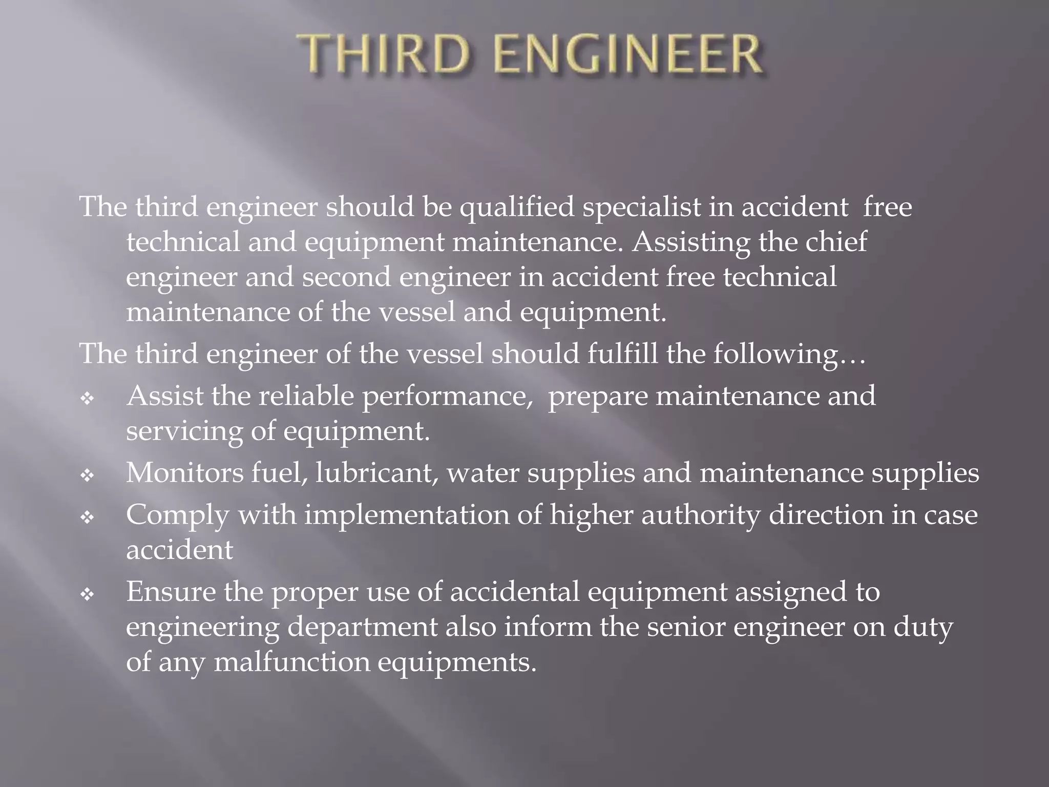 Marine engineering department | PPTX