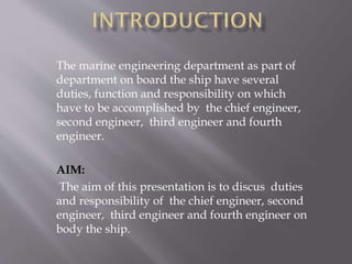 Marine engineering department | PPTX
