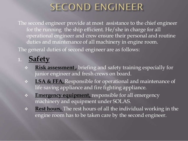 Marine engineering department