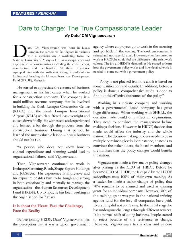 Dare To Change The True Compassionate Leader | PDF