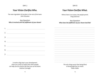 Dare To Dream! Workbook | PDF