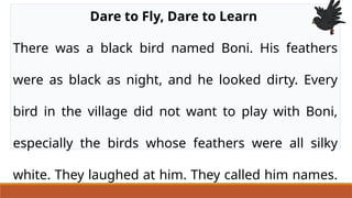 Sentence and non-sentence (Dare+to+Fly,+Dare+to+Learn.pptx