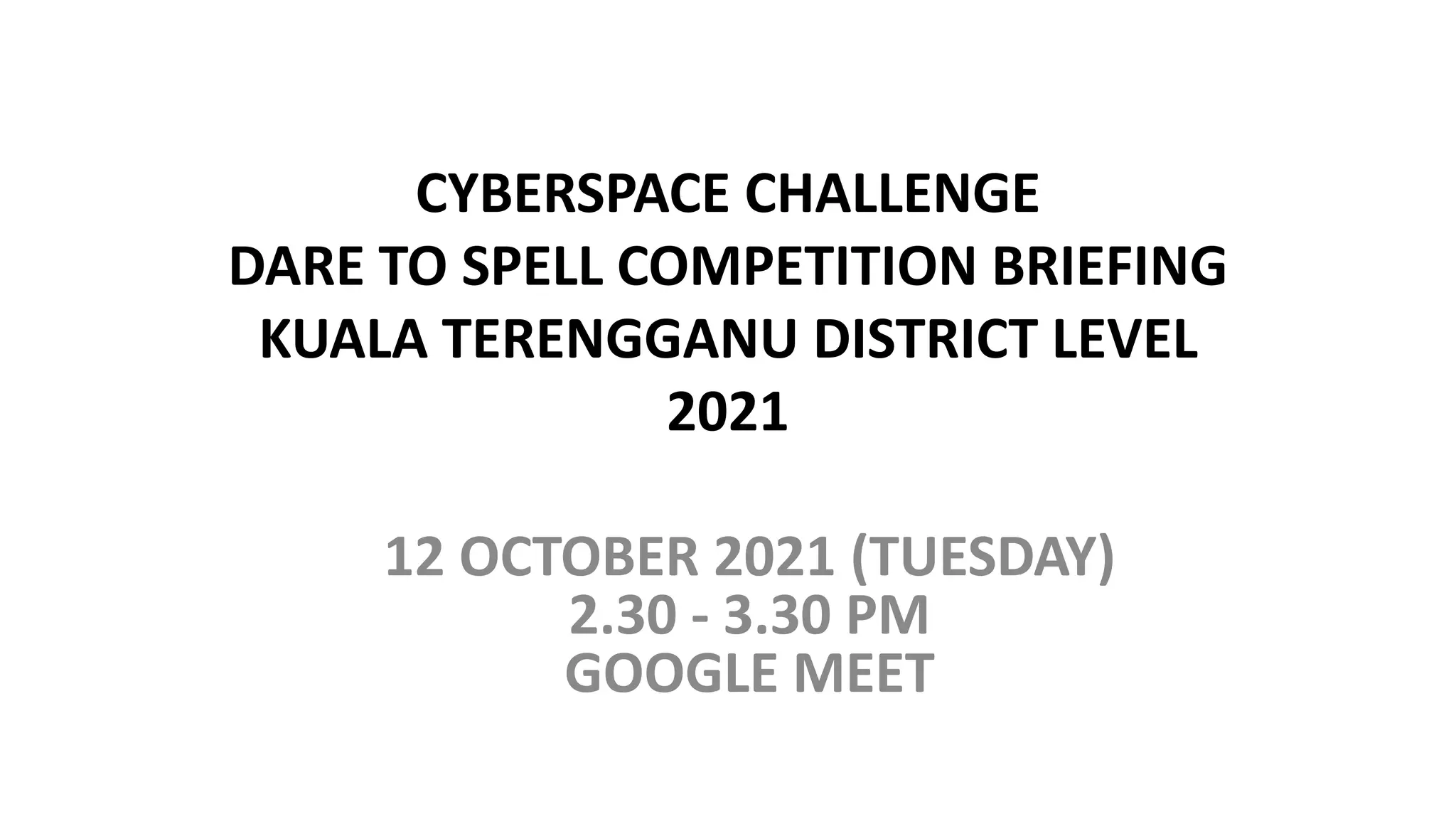 DARE TO SPELL COMPETITION 2021.ppt