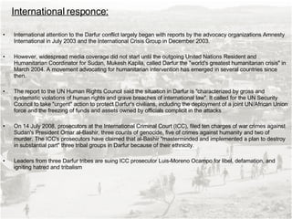 Darfur Case Study | PPT | Political Issues & policy | Politics
