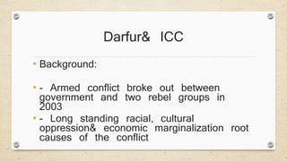 Darfur & ICC | PPTX