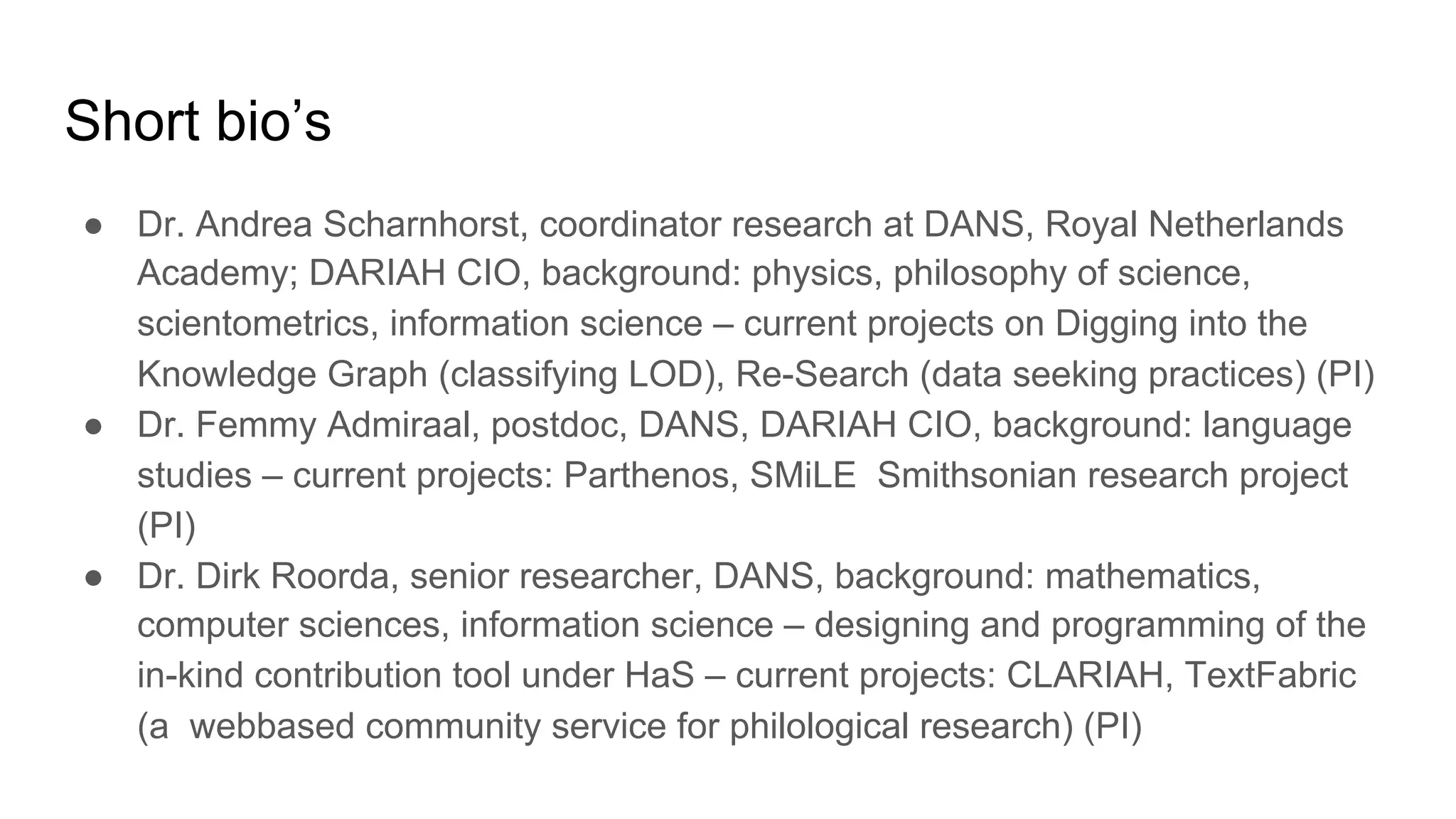 DARIAH Contributions 2019 | PPT