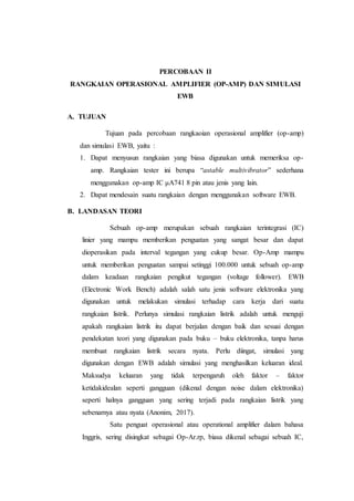 Percobaan II | DOCX