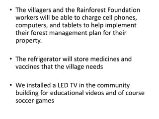 Darien Project: Solar Energy in the Wouman Village | PPTX