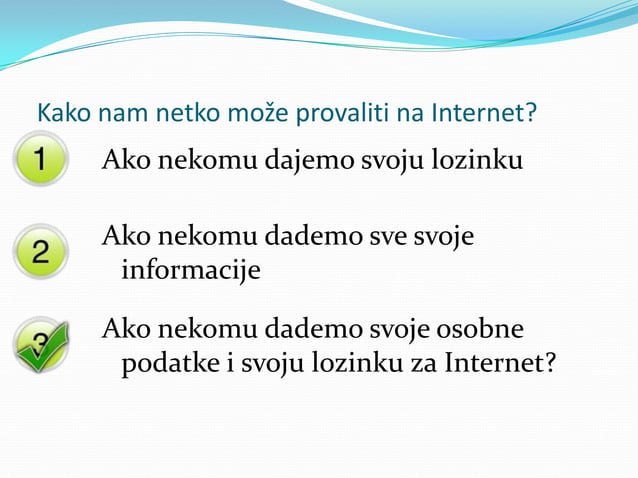 Sigurnost na internetu - kviz | PPT