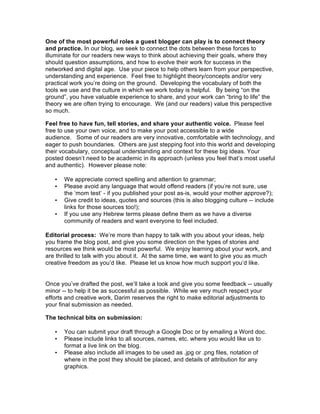 Darim's guest blogging guidelines 2012 | PDF